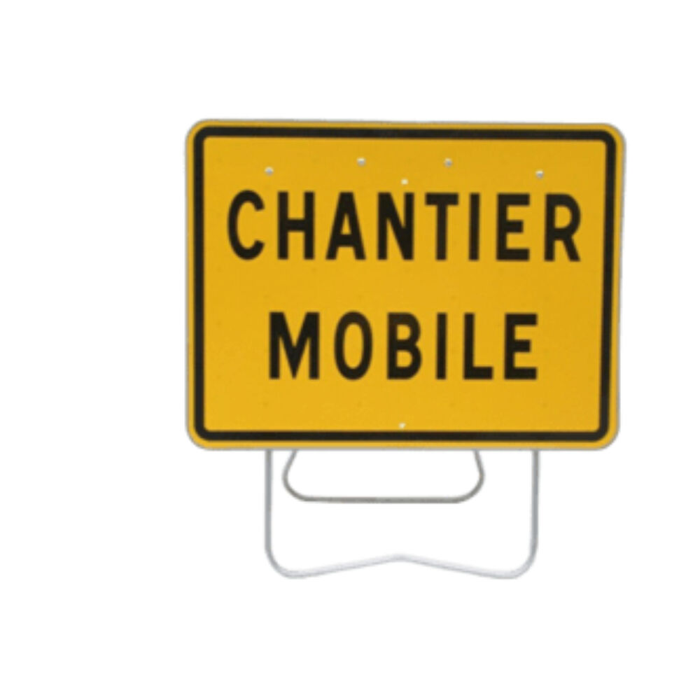 PANNEAU DE SIGNALISATION KC1 CHANTIER MOBILE 800X600MM T1 NA...