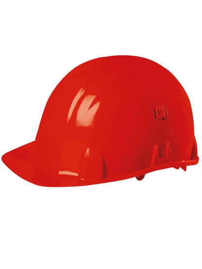 Casque de chantier en polyéthylène rouge - SINGER - CASROU...