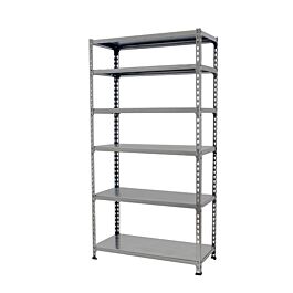 Rayonnage métallique léger sans vis 2500x1100x400 - 6 niveaux Gris - SIMON RACK - 8425437091513