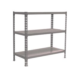 Rayonnage métallique léger sans vis 900x1200x500 - 3 niveaux Gris - SIMON RACK - 8425437091551