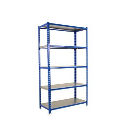 Rayonnage métallique léger sans vis 1800x800x400 - 5 niveaux Bleu - SIMON RACK - 8435104936986