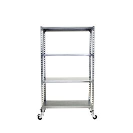 Rayonnage mobile métallique léger sans vis 1575x1100x400 - 4 niveaux Galvanisé - SIMON RACK ...