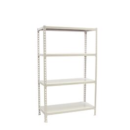Rayonnage métallique léger sans vis 1500x800x300 - 4 niveaux Blanc - SIMON RACK - 8435104974315