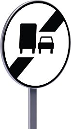 Panneau permanent B34a 650 c2 fin d'Panneau d'interdiction d...